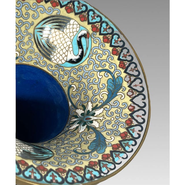 Mid 20th Century Jingfa Blue White Dragon Back Cloisonne Beaker Form ...