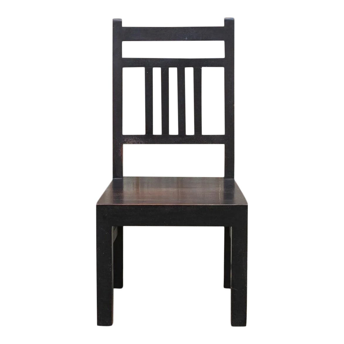 Rustic Solid Teak Colonial Chair | Chairish