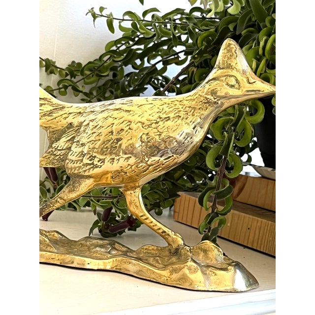 1970s Large Brass Roadrunner | Chairish