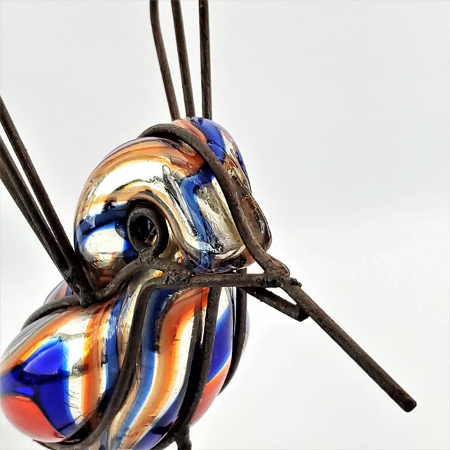 Vintage 1960s Colored Mercury Glass Hummingbird Table Sculpture With ...