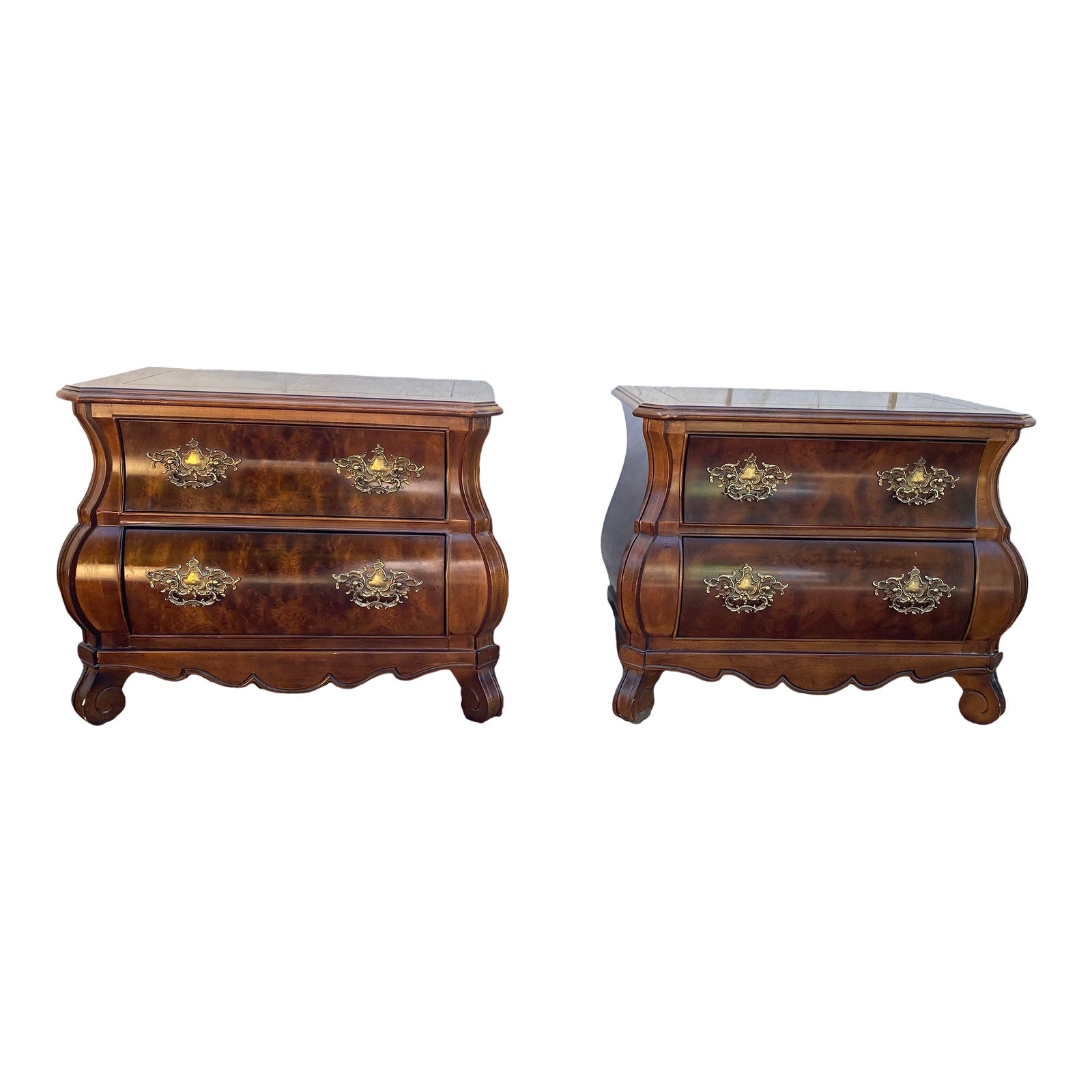 1970s Vintage Henredon Nightstands a Pair | Chairish