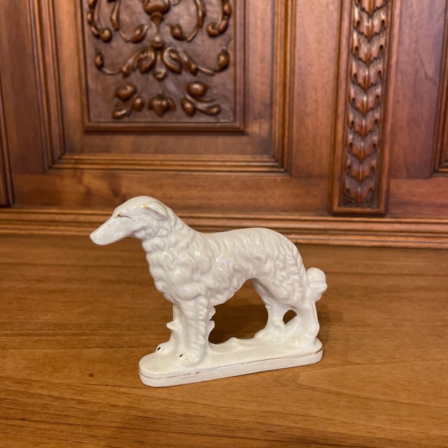 Late 19th Century Porcelain Figure Borzoi | Chairish