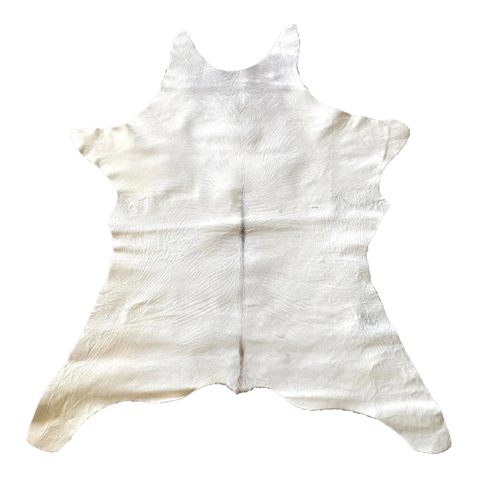 Natural White Calf Hide Throw Rug | Chairish