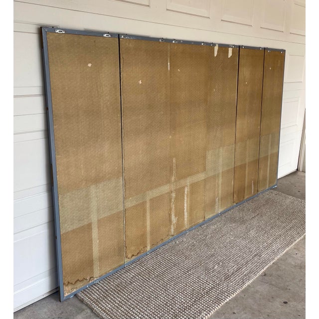 Six-Panel Polyptych Antique Asian “Waterfall” Landscape | Chairish