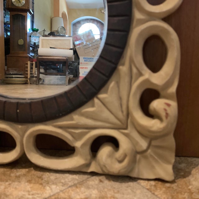 Vintage 1980s Elephant Diamond Shaped Wall Mirror | Chairish