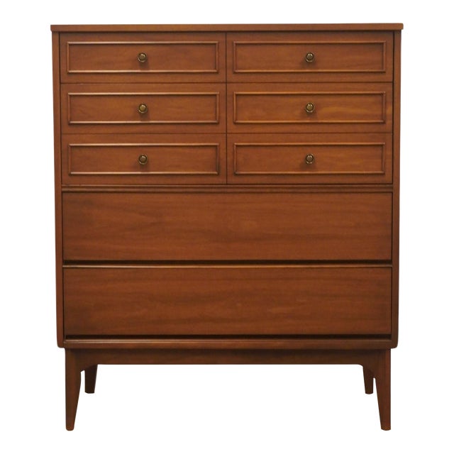 Dixie Furniture Solid Walnut Mid Century Modern MCM Style 38" Chest of ...