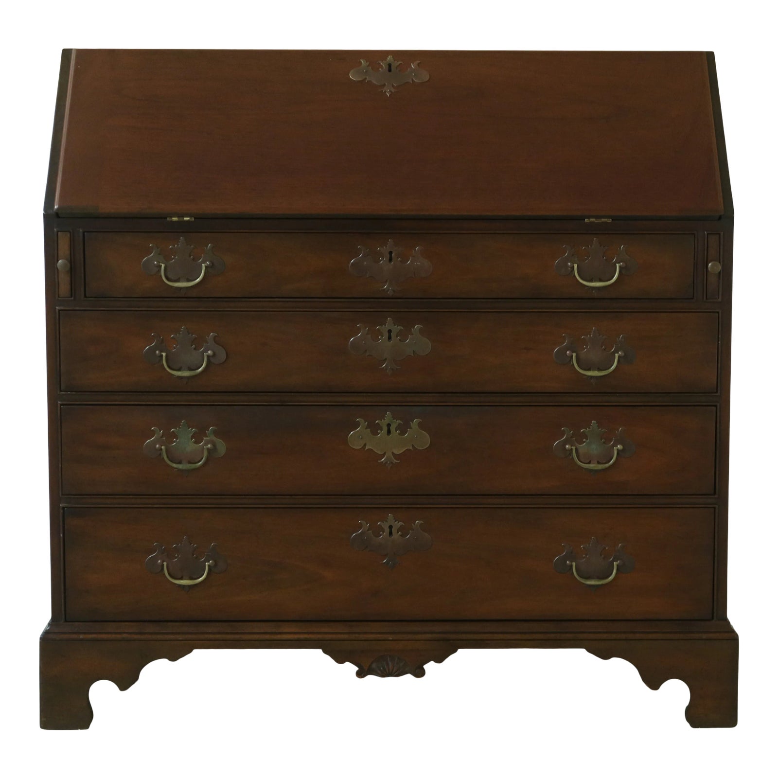 Kittinger Cw 1 1/2 Colonial Williamsburg Mahogany Desk | Chairish