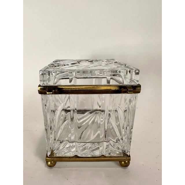 Vintage Molded Glass Casket Box | Chairish