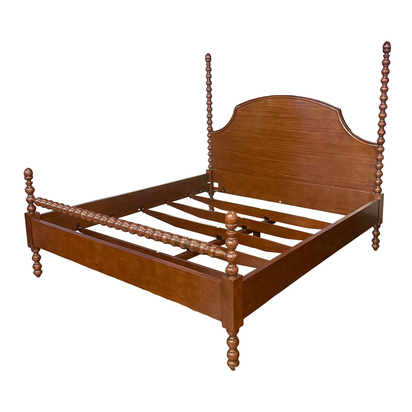 Classic King Size Mahogany Spindle Post Bed by Leighton Hall - Showroom ...