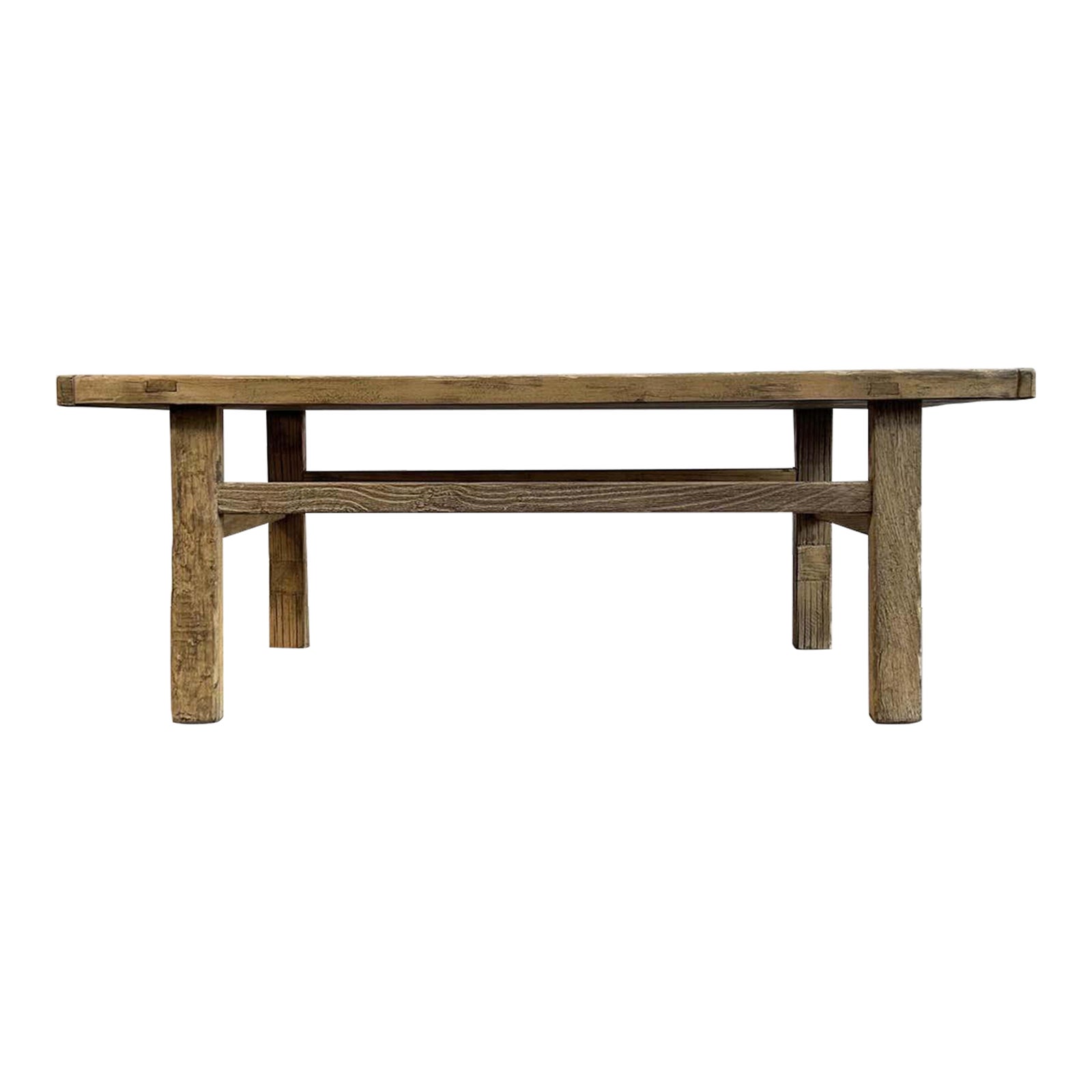 Custom Made Reclaimed Elm Wood Coffee Table