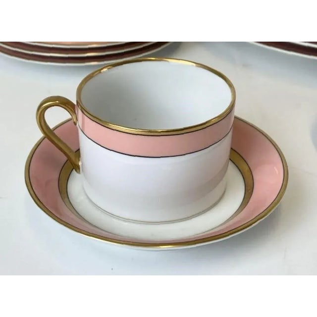 Vintage 1978 Fitz & Floyd Peach/Pink Renaissance 20 Piece Dinnerware ...