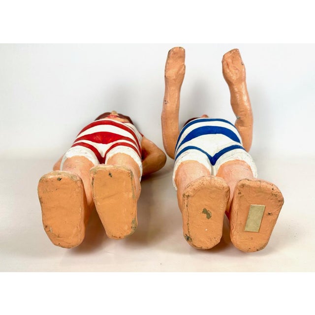 French Papier-Mâché Bathers, 1960s, Set of 2 | Chairish