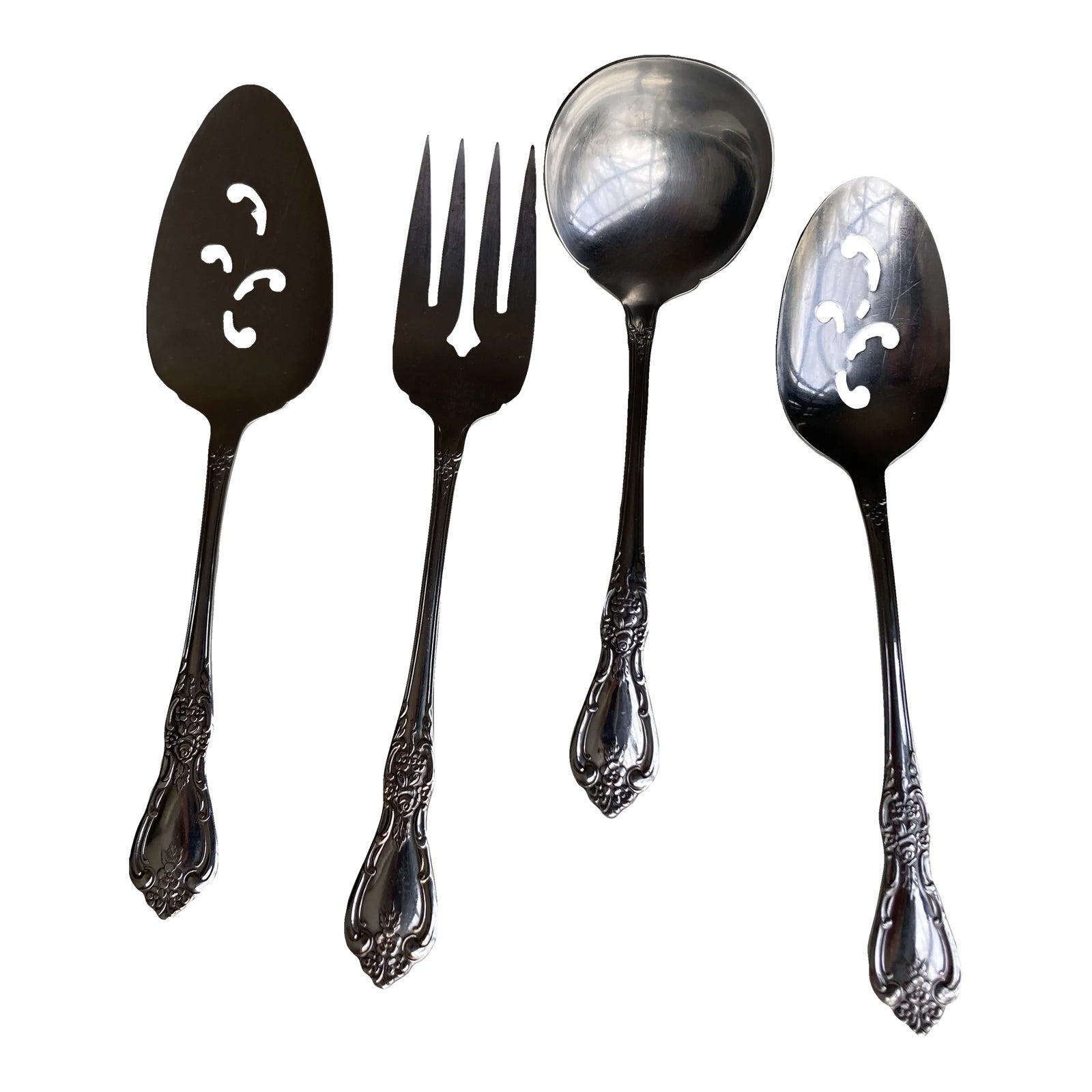 Vintage Oneida Kennett Square Stainless Serving Utensils- Set of 4 ...