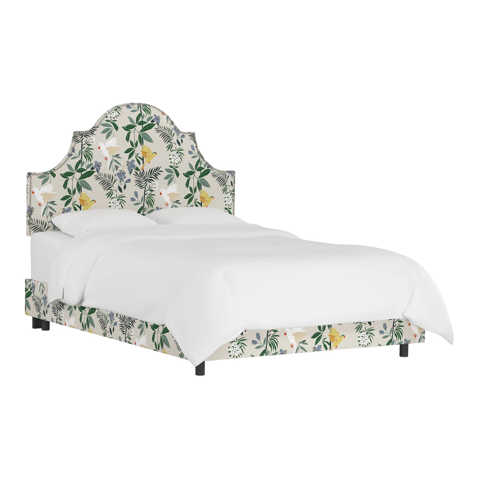 Queen Bed, Belize Chinoiserie Cream | Chairish