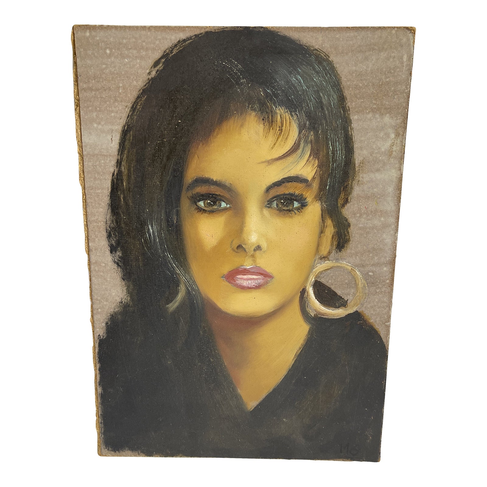 1960s Marc Olivier Gregoire French Portrait Oil Painting of a Woman ...