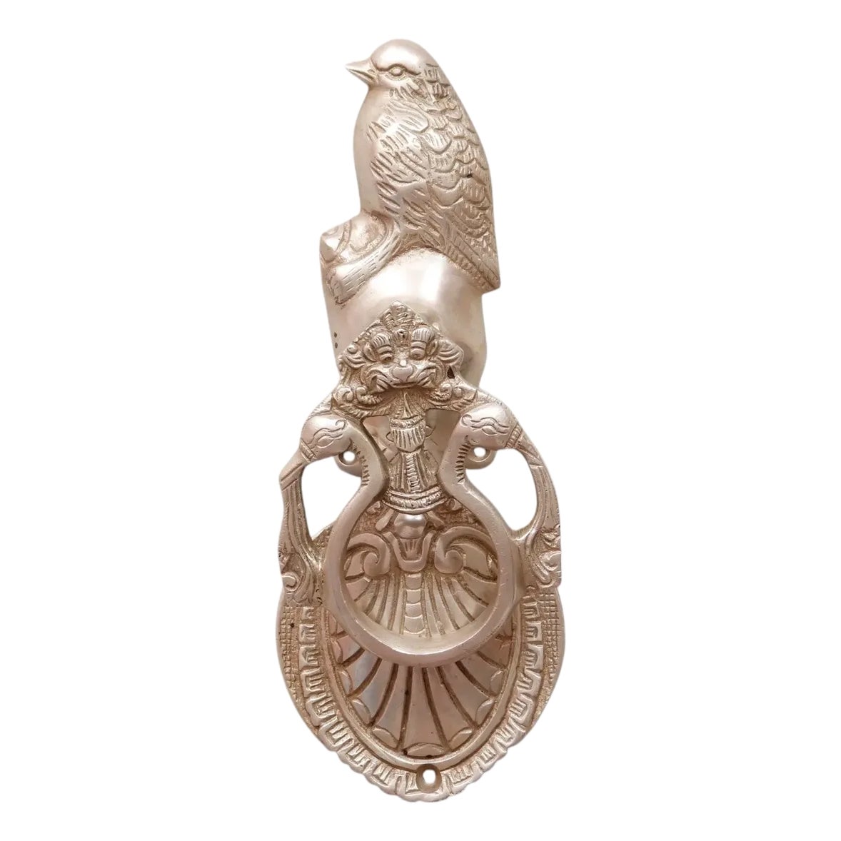 House Finch Brass Door Knocker | Chairish