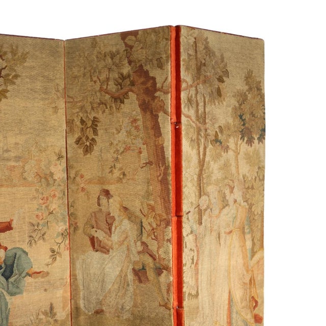 19th Century Parisian Tapestry Screen | Chairish