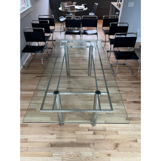 1970s Attributed to Knoll Mid-Century Dining Set of 10 | Chairish