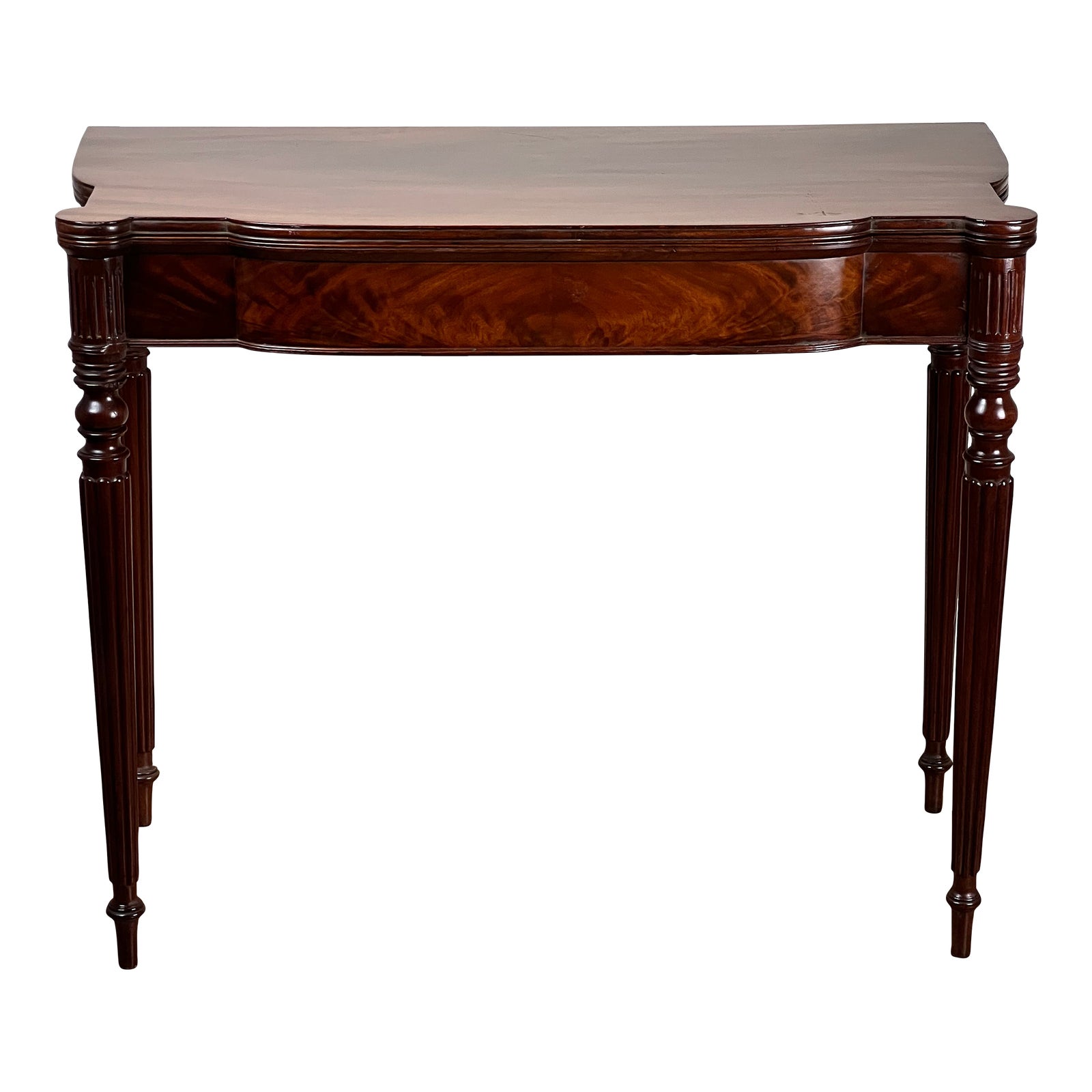 Antique Federal Period Sheraton Cookie Corner Game Table C. 1830 | Chairish