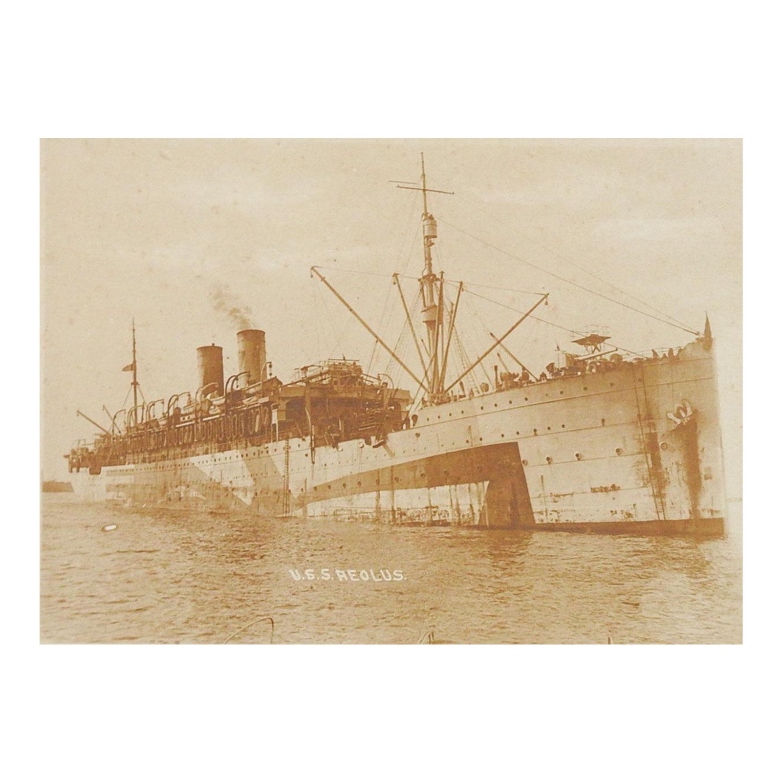 Antique Photograph Uss Aeolus Photograph | Chairish