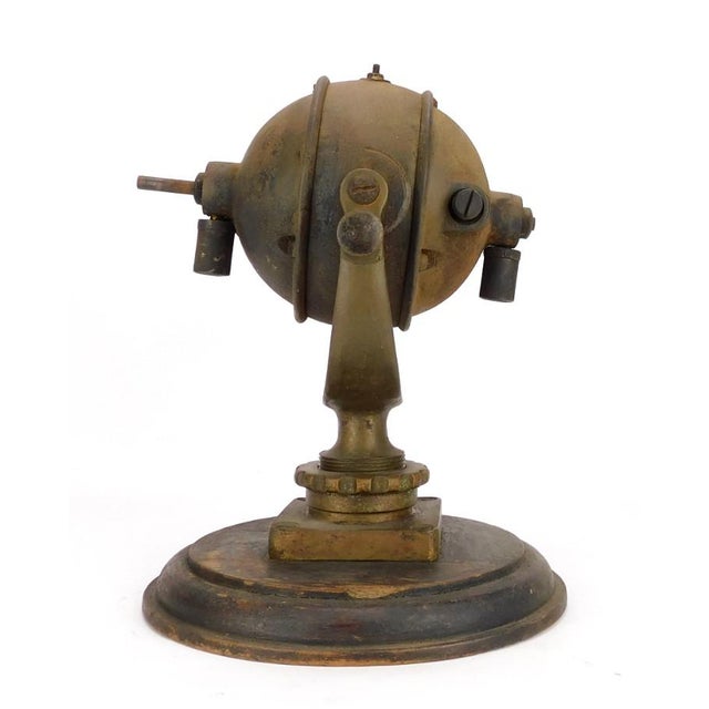 Vintage Industrial Decorative Iron Electric Motor on Wood Base | Chairish