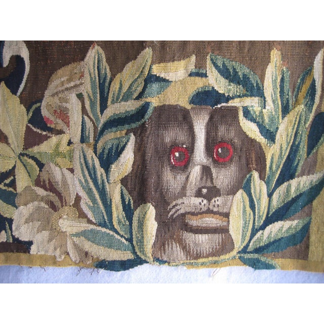 Early 1700 Hundreds Brussels Tapestry Border Showing a Wolf Piece B ...