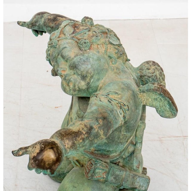 Bronze Winged Cherub Side Table Base | Chairish