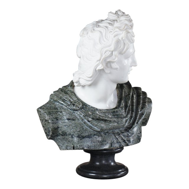 Mid 20th Century Italian School Carved Marble Two Tone Shoulder Bust ...
