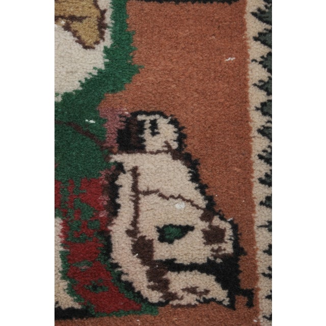 1970 Pictorial Horse Tapestry / Rug 2'9" X 3'11" | Chairish