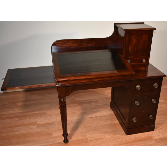 1820s Antique English Hepplewhite Flame Mahogany Black Leather Top ...