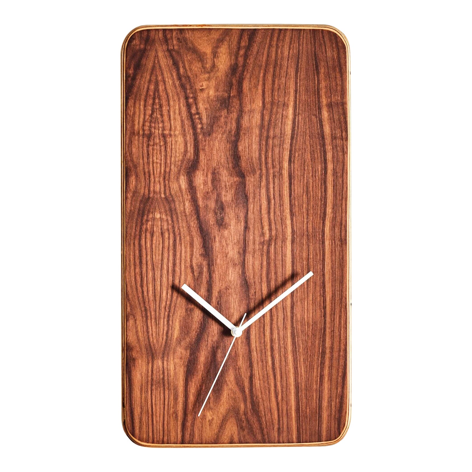 Modern Wood Clock in Veneered Baltic Birch | Chairish