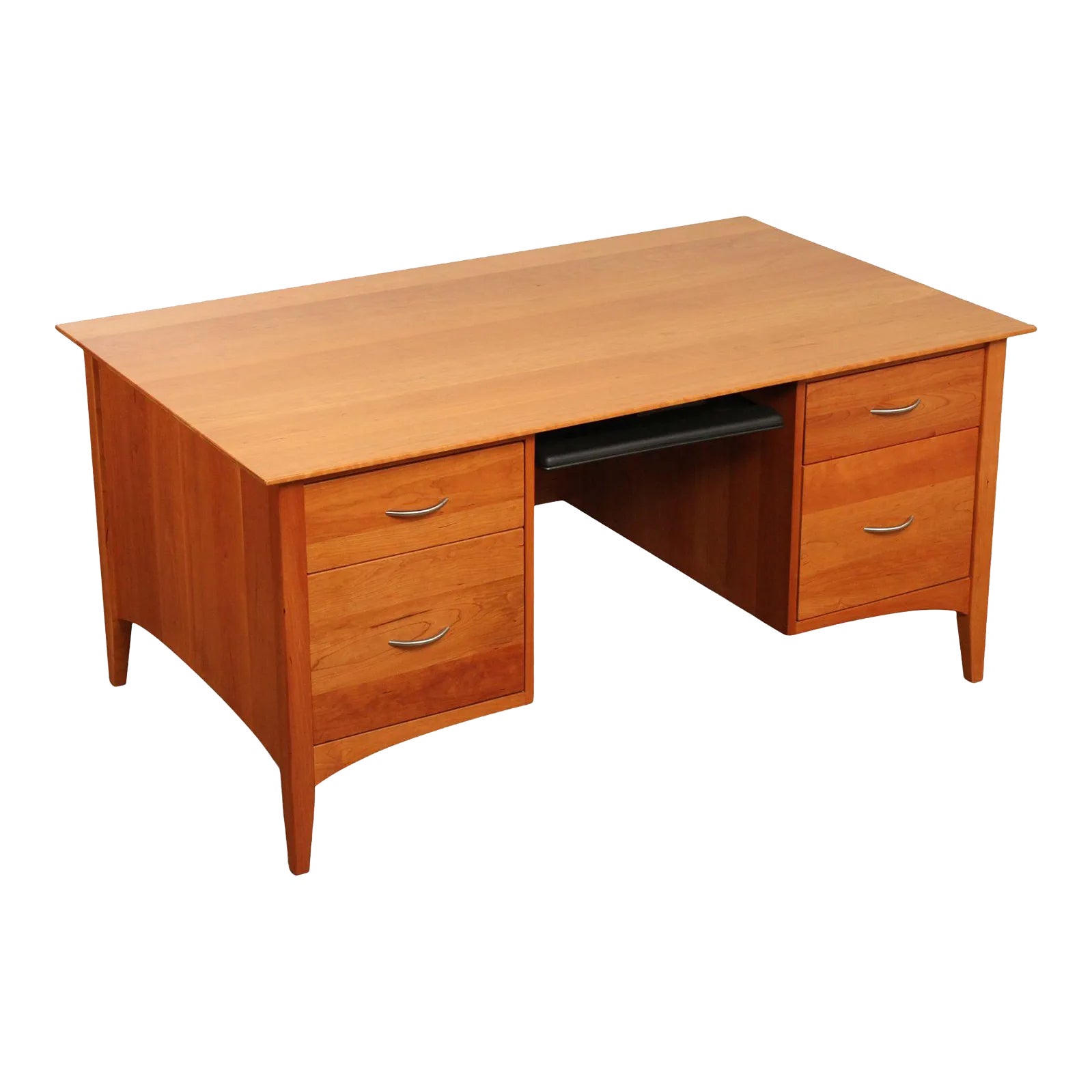 Modern Shaker Style Solid Cherry Executive Writing Desk | Chairish