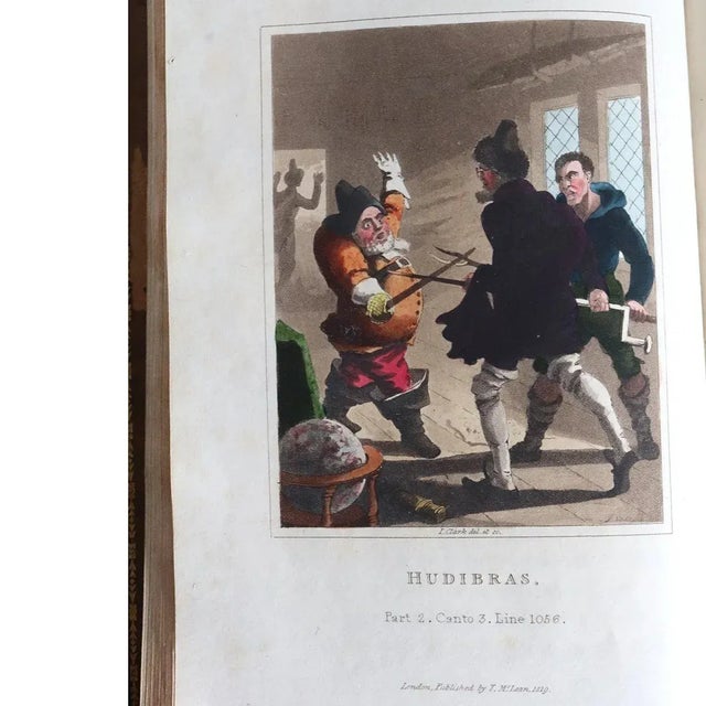 Early 19th Century Hudibras, A Poem by Samuel Butler 2 Volume Leather ...
