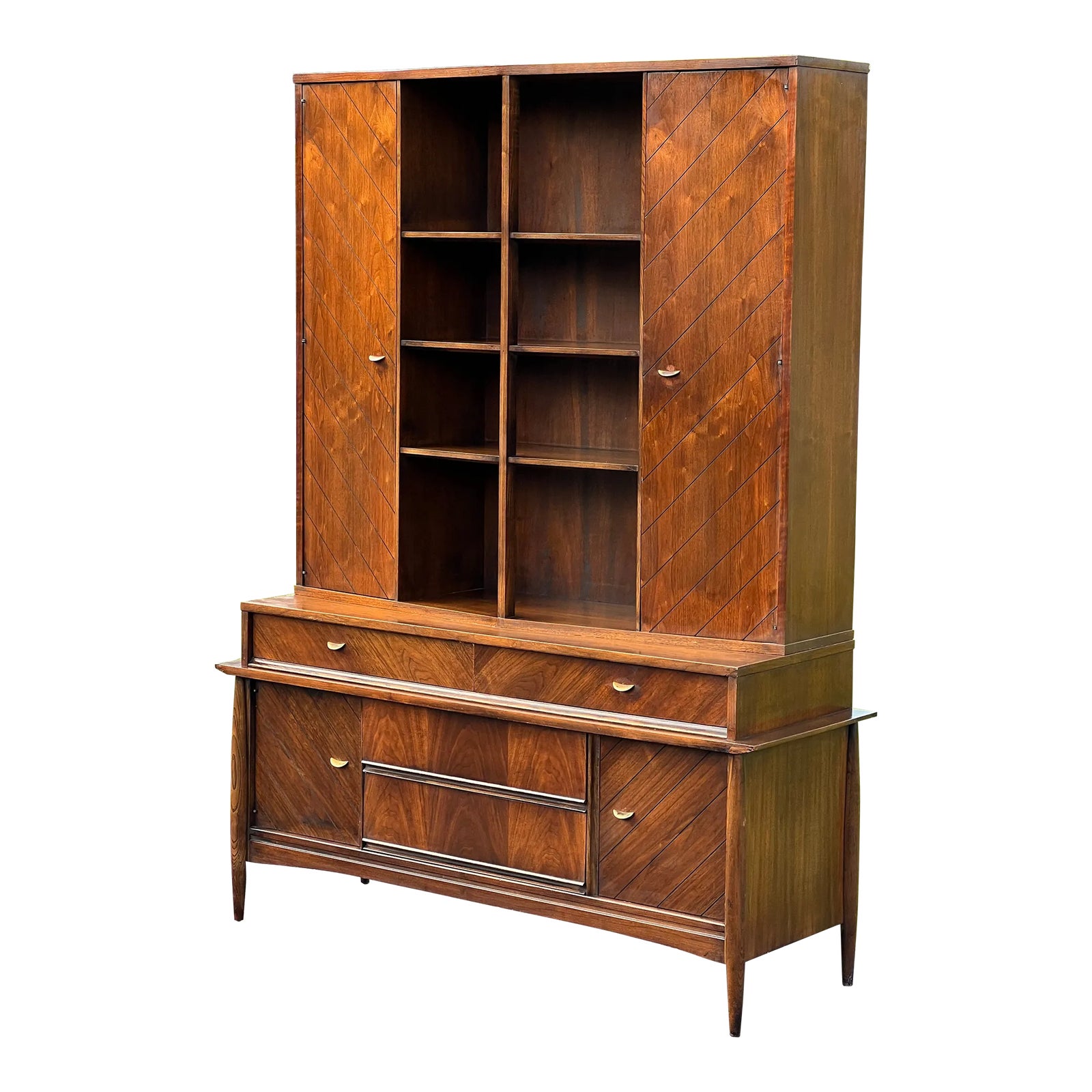 1960s Vintage Mid-Century Modern Walnut Server by Dixie | Chairish