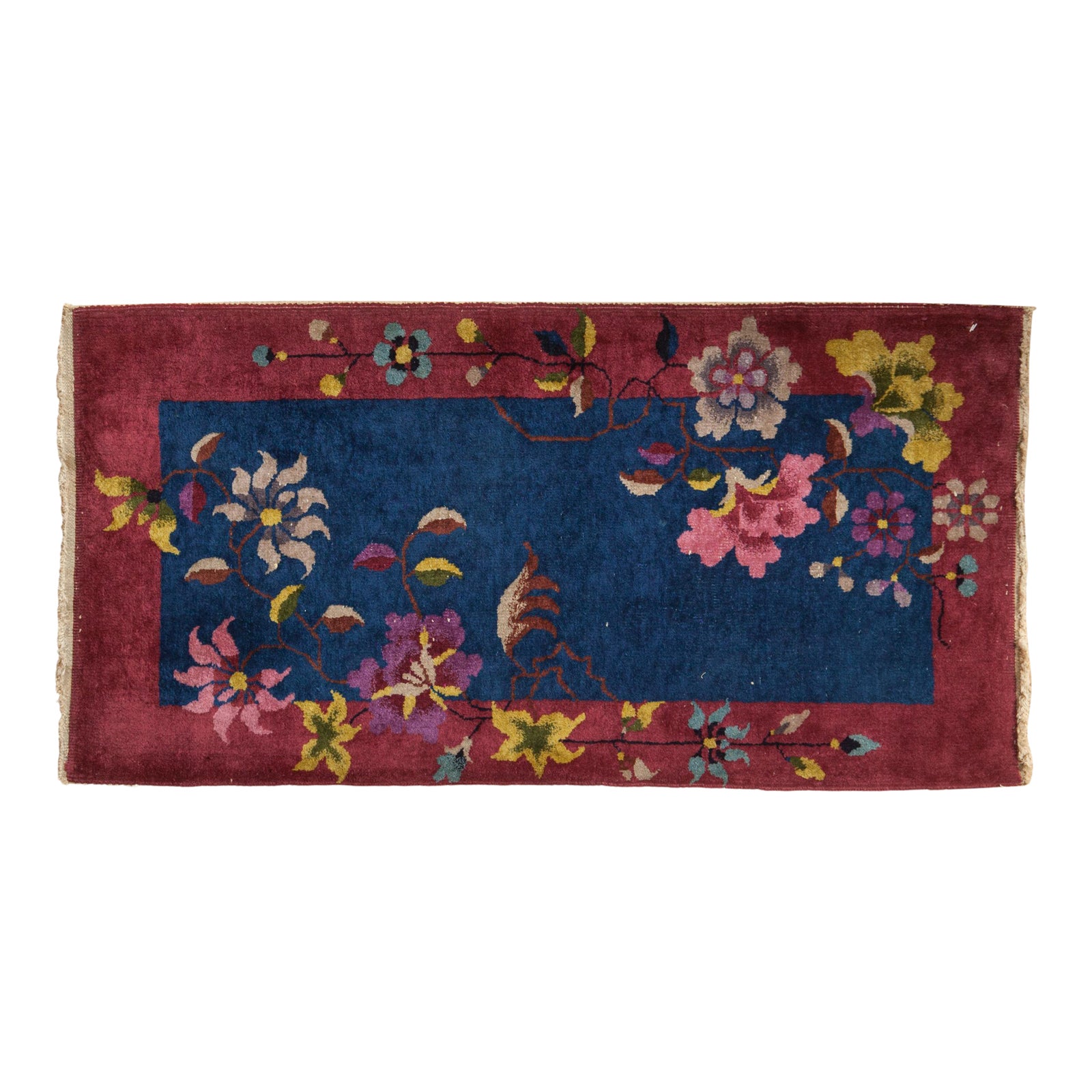 Vintage Nichols Art Deco Rug Runner - 2' X 3'10" | Chairish