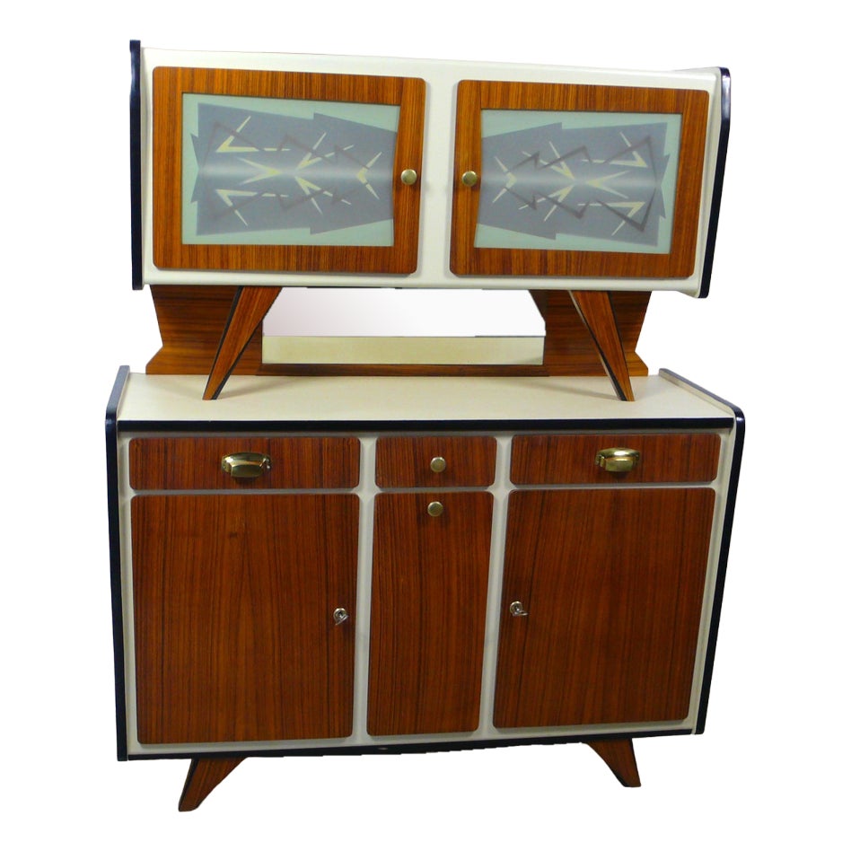Mid-Century Modern Kitchen Cupboard in Rosewood Veneer, 1950s | Chairish
