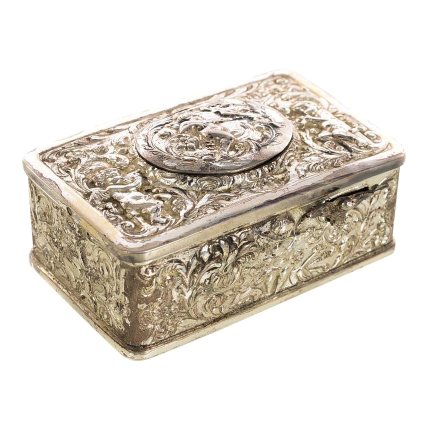Singing Bird Antique Silver Filigree Music Box, 1900s | Chairish