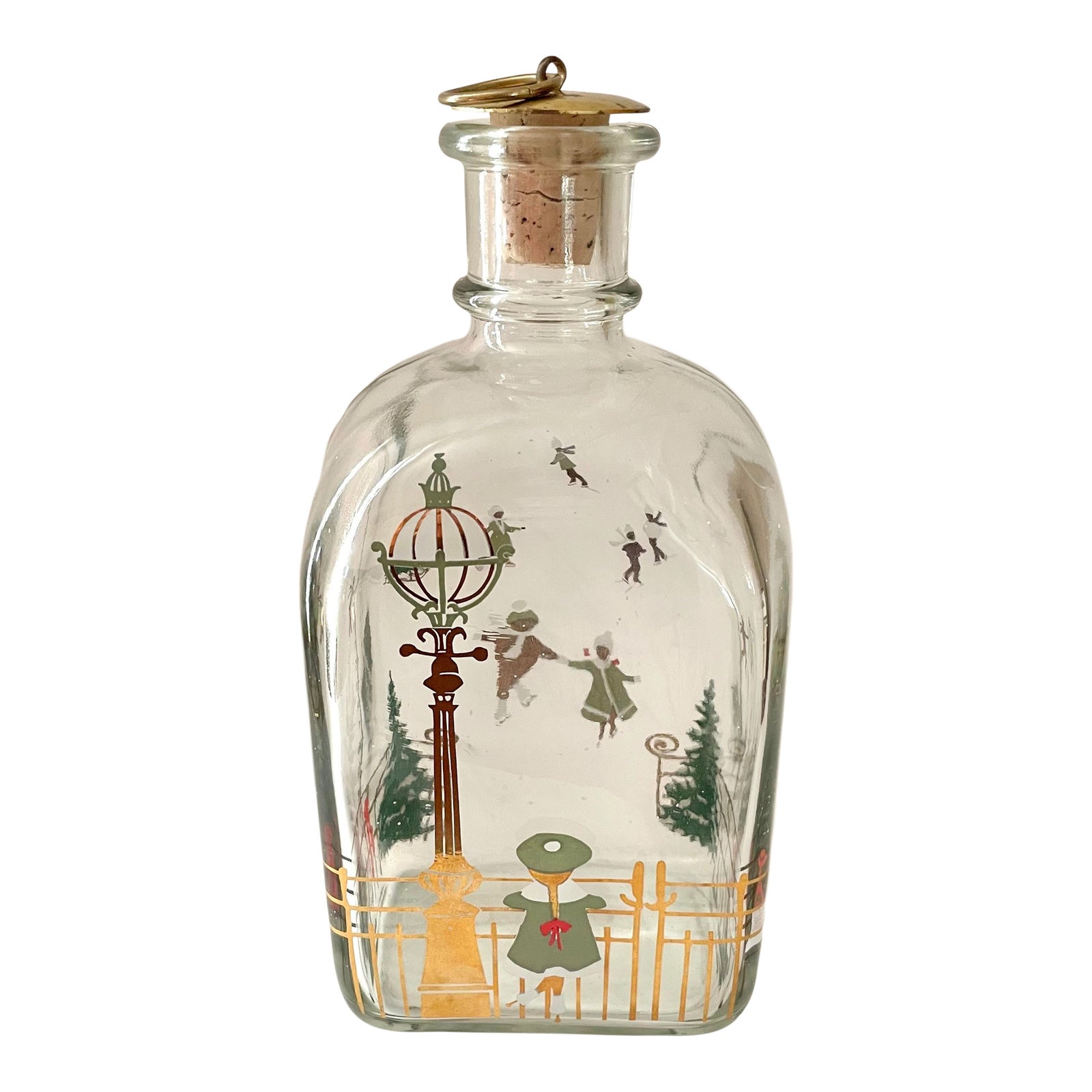 Vintage Danish Holmegaard 1988 Glass Christmas Decanter, Attributed to ...