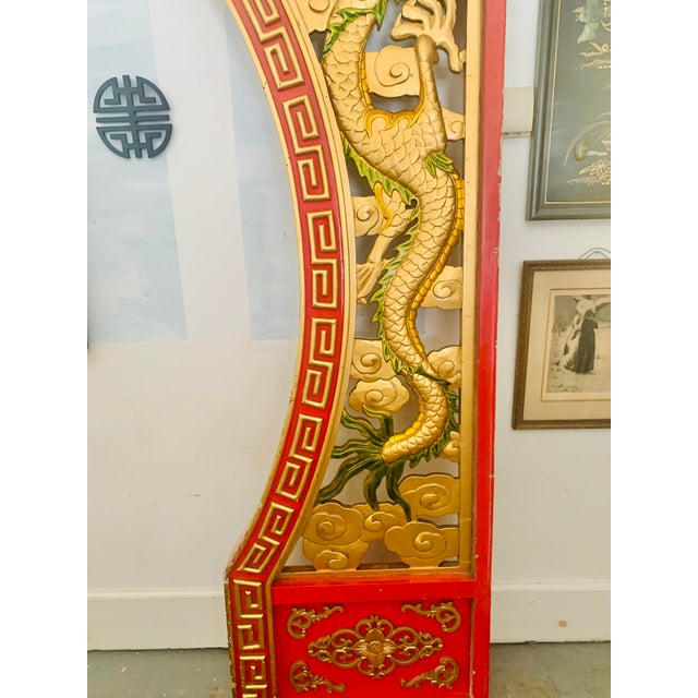 Pair of Wood Carved Chinese Restaurant Entry Arch, Circa 1940s | Chairish