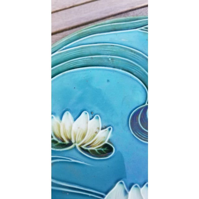 Art Nouveau Water Lilly Plate, Saben 1920s | Chairish