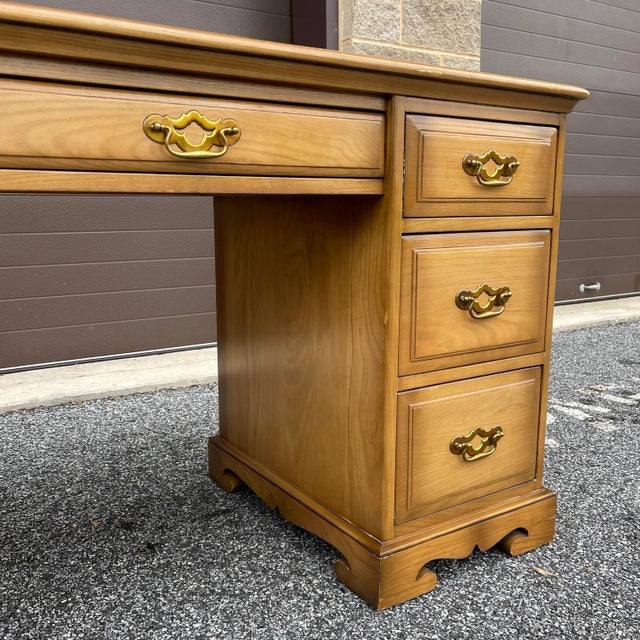 1960s Unique Furniture Makers Traditional Solid Ash 7 Drawer Double ...