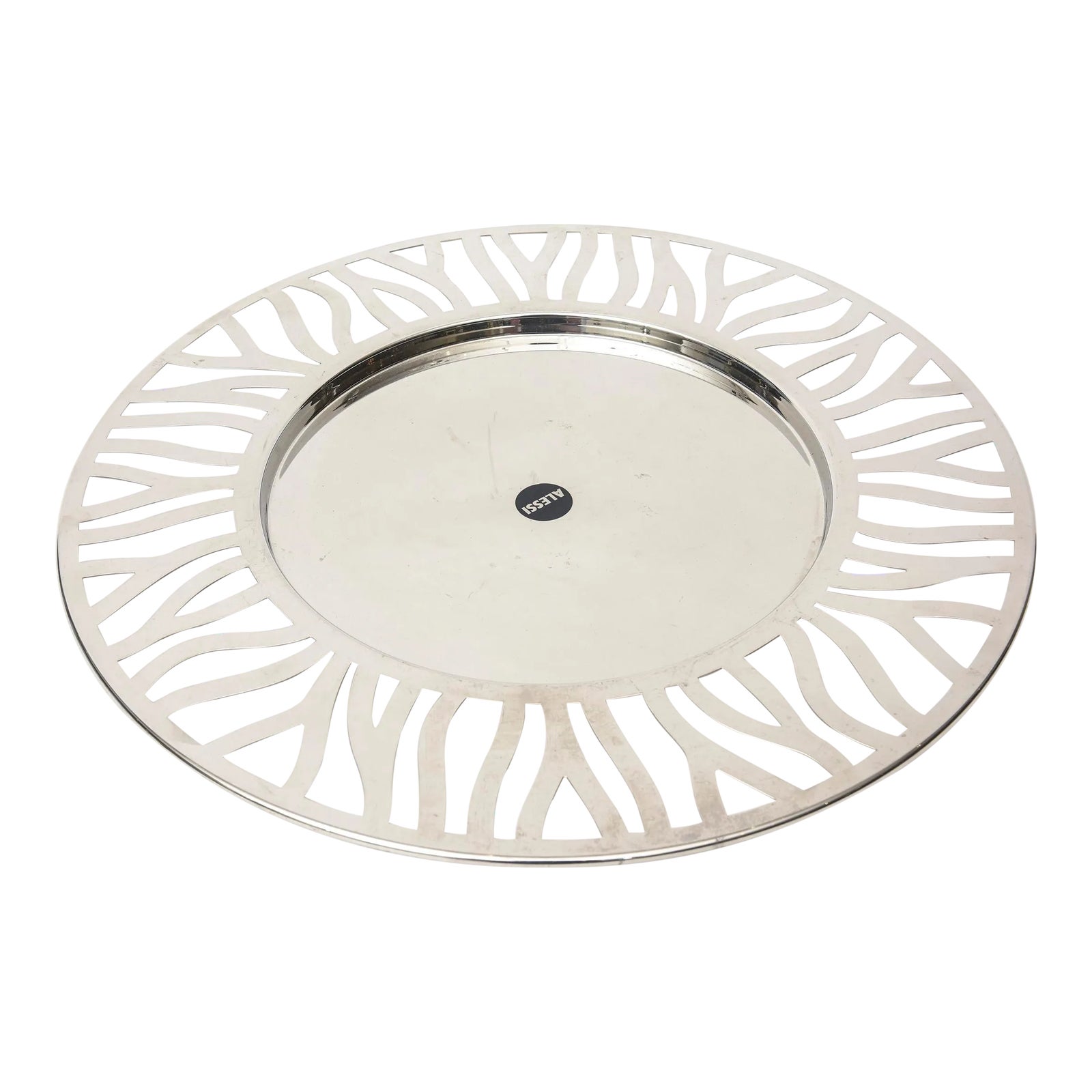 Alessi Stainless Steel Serving Tray 1980's | Chairish