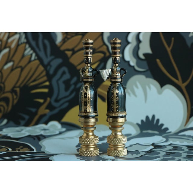 Finial People Mid-Century Lamp Finials - a Pair | Chairish