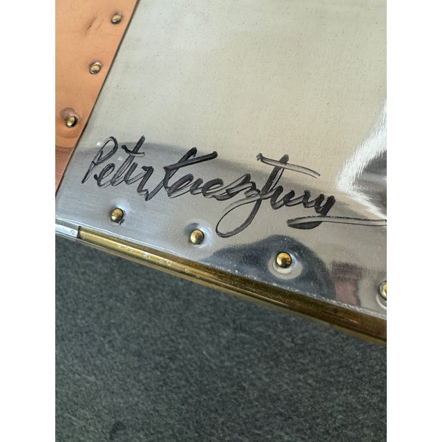 Peter Keresztury Artisan Made Metal Patchwork Coffee Table | Chairish