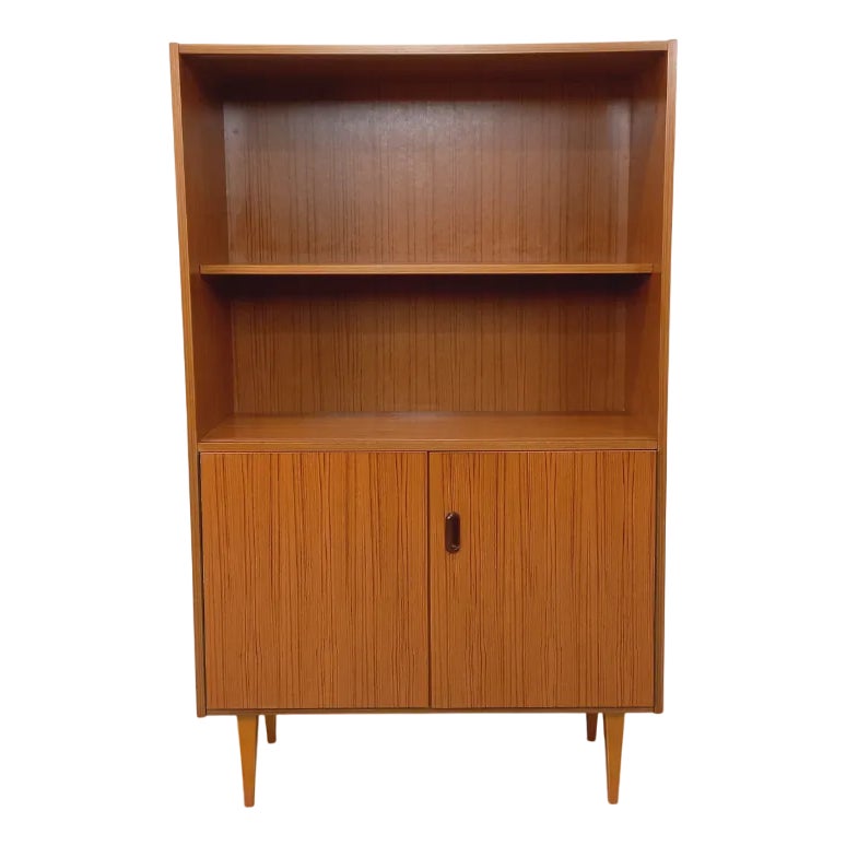 Vintage Scandinavian Style Storage Bookcase in Melamine and Teak, 1960s ...