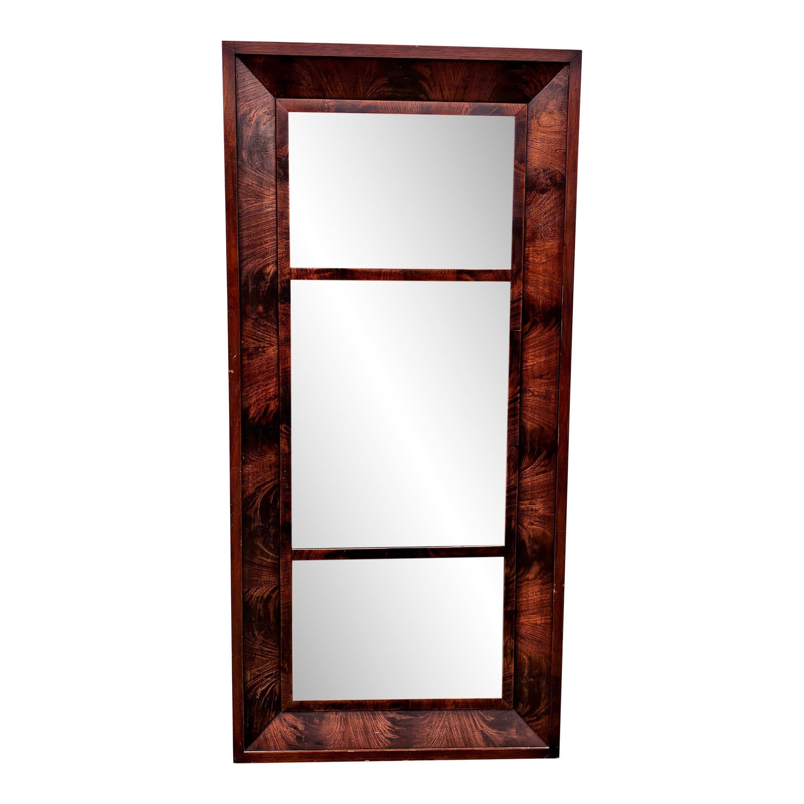 19th Century American Empire Style Mahogany Ogee Framed Triptych Wall ...