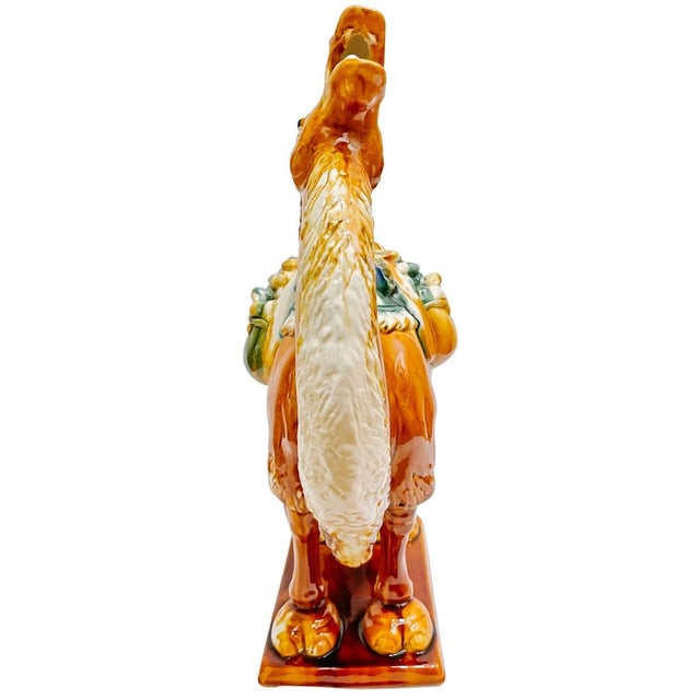 Large Scale Chinese Sancai Tang Style Camel Dragon Saddle | Chairish