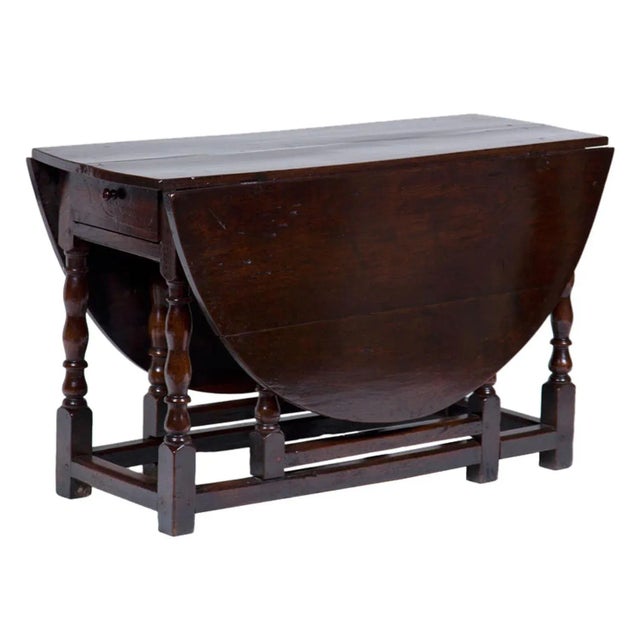 Antique English Oak Drop Leaf Table | Chairish