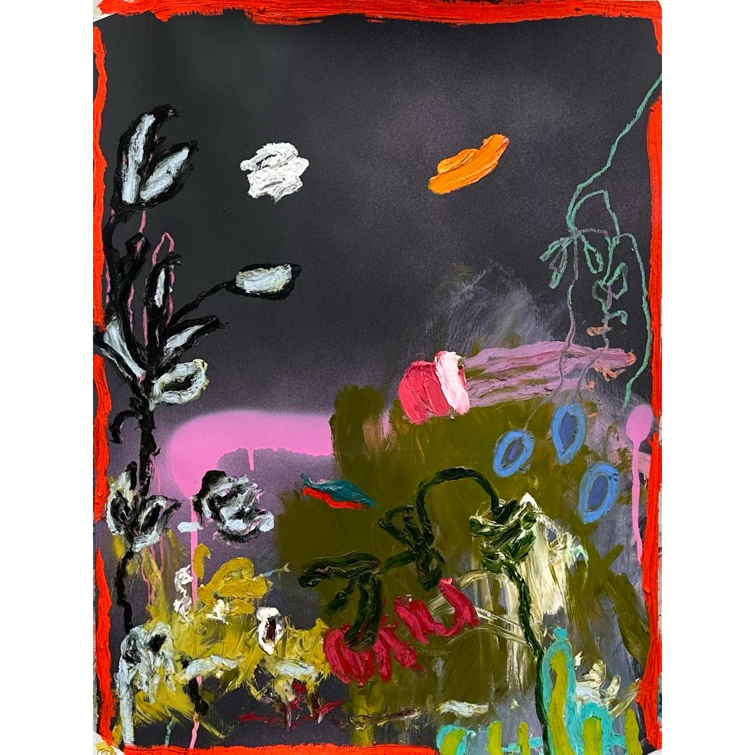 Ak Hardeman - Original Painting on Paper - Slip Notes | Chairish