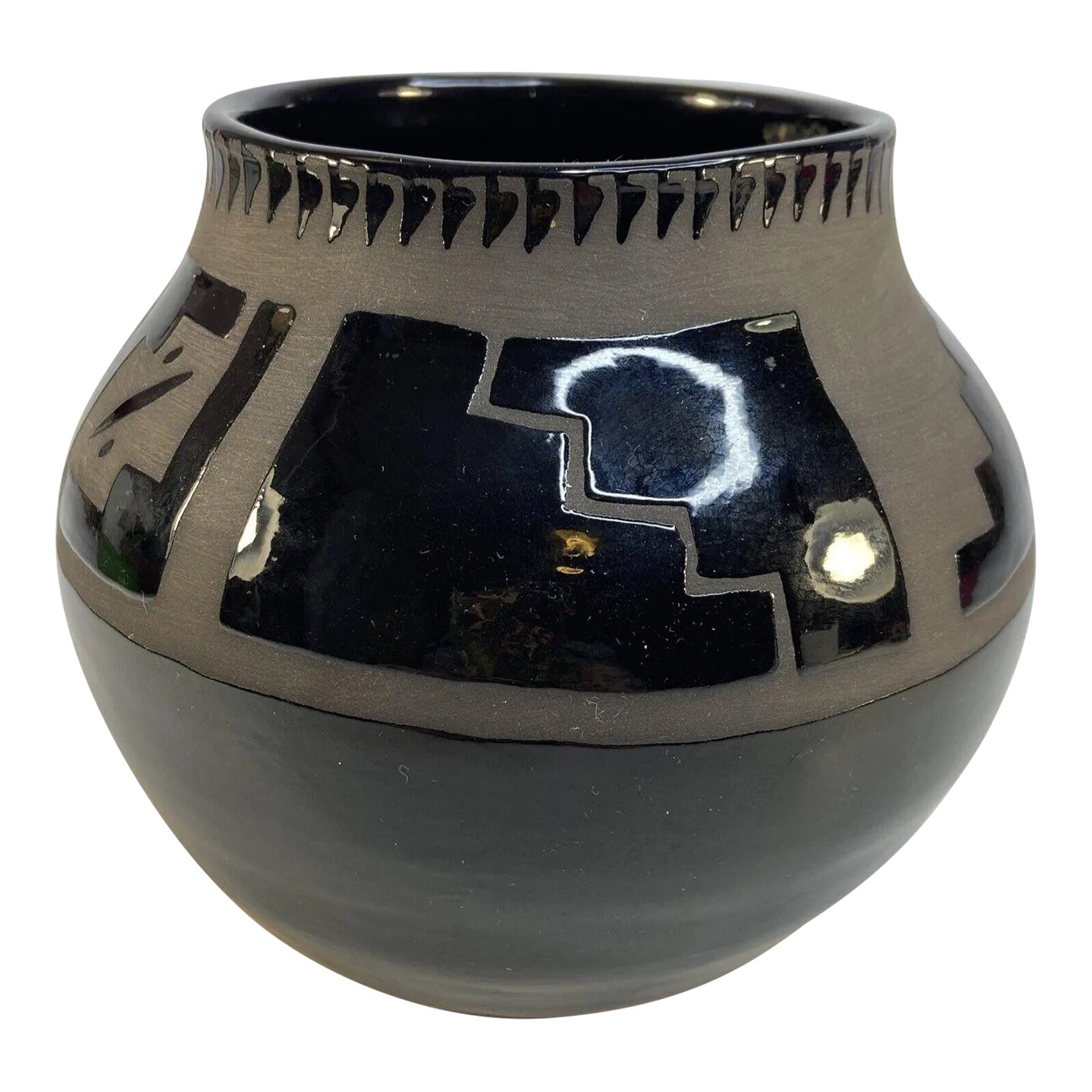 Blackware Pottery Vase Maria Adelicia Native American Artist Signed ...